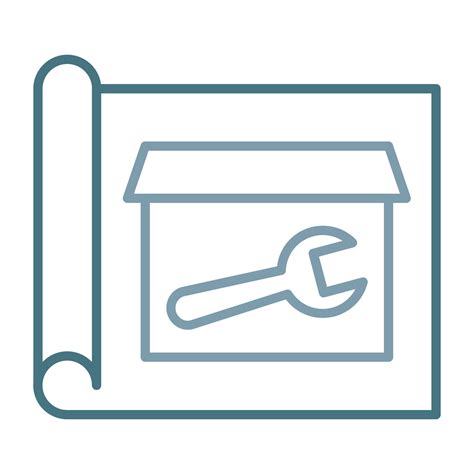 Construction Blueprint Line Two Color Icon 4650948 Vector Art At Vecteezy