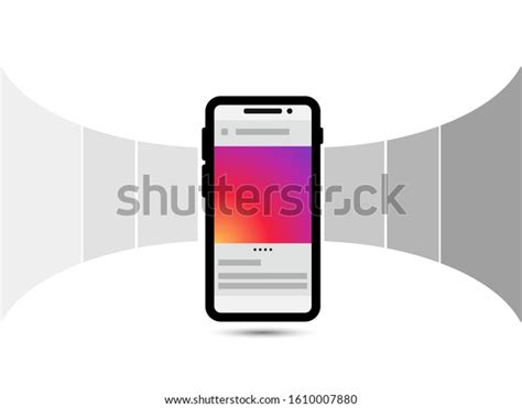 Smartphone Carousel Interface Post On Social Stock Vector Royalty Free 1610007880 Shutterstock