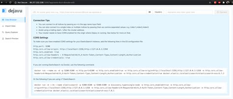 Install And Use Dejavu Web Ui For Elasticsearch Computingforgeeks