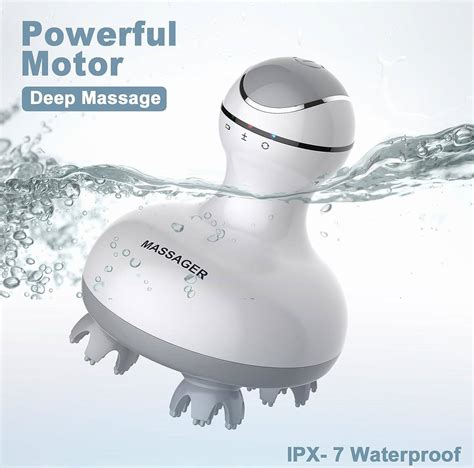 Electric Scalp Head Massager Handheld Portable Waterproof Head