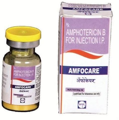 Amphotericin B Injection 50mg Strength Antifungal Treatment For Severe Fungal Infections And