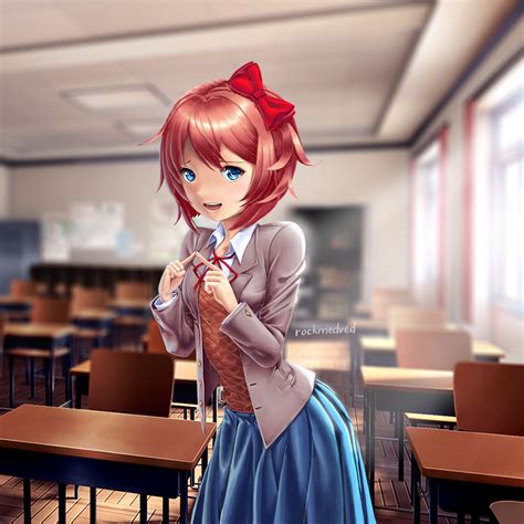 When Dan Enabled NVidia RTX Real Time Ray Tracing Sayori Sprite Be Like DDLC