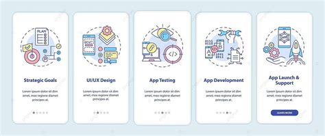 Conceptual Onboarding Screen For Mobile App Development Process Vector Carousel Onboarding