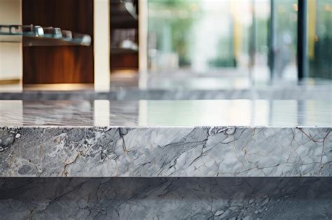 Premium Ai Image Captivating Emptiness A Closeup Exploration Of An Empty Marble Counter Within