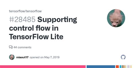 Supporting Control Flow In Tensorflow Lite · Issue 28485 · Tensorflow