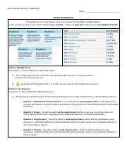 00 AP CSA Review Packet FINAL 1 Pdf AP Computer Science A Name PACKET INFORMATION This
