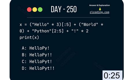 Python Coding Challenge Day 250 What Is The Output Of The Following Python Code ~ Computer