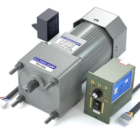 Ac Gear Motor 250w Single Phase Electric Motor With Speed Controller