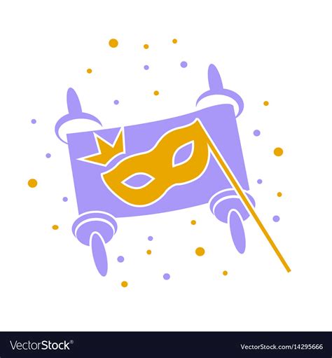 Concept Of Purim As Scroll Royalty Free Vector Image