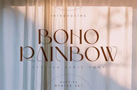 Boho Rainbow Font Creative Fonts