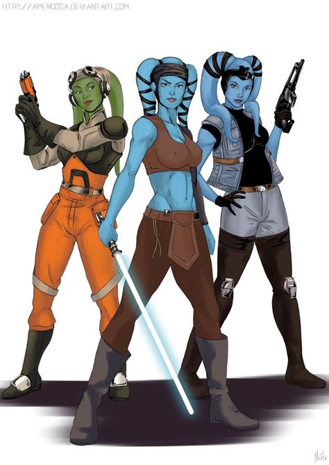 Star Wars My Favorite Twileks By Amenoosa Twilek Jedi Female Star