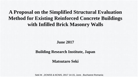 Pdf A Proposal On The Simplified Structural Evaluation Method Ppt
