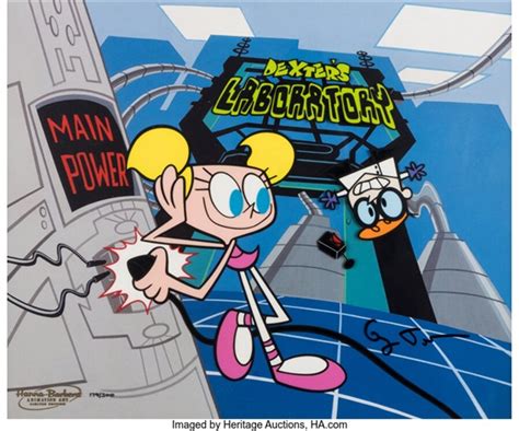 Dexters Laboratory Dexter And Dee Dee Limited Edition Cel Signed By Genndy Tartakovsky 179300
