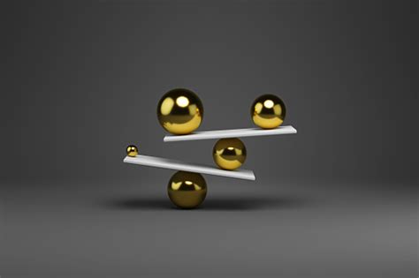 금색과 검은색 색상의 구체 의 균형을 잡는다 마음 챙김 휴식과 조화의 개념 적 3d 렌더링 0명에 대한 스톡 사진 및 기타 이미지 Istock