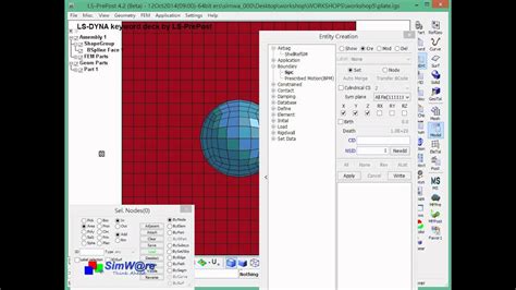 LS PrePost Workshop5 Create Boundary SPC On The Plate YouTube