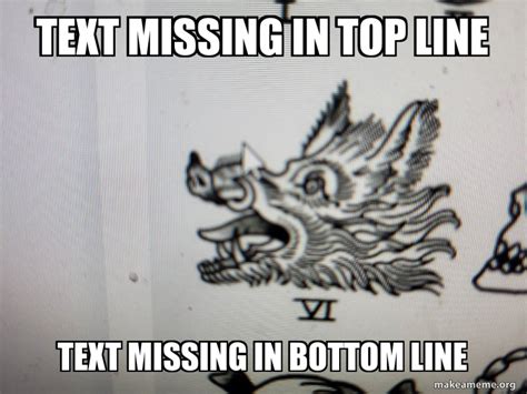 Text Missing In Top Line Text Missing In Bottom Line Meme Generator