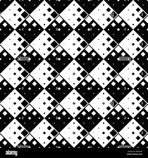 Geometrical Seamless Square Pattern Background Design Black And White Abstract Vector Graphic