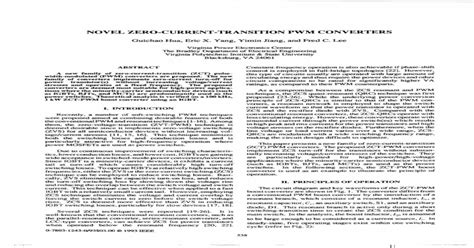 Download Pdf Novel Zero Current Transition Pwm Converters