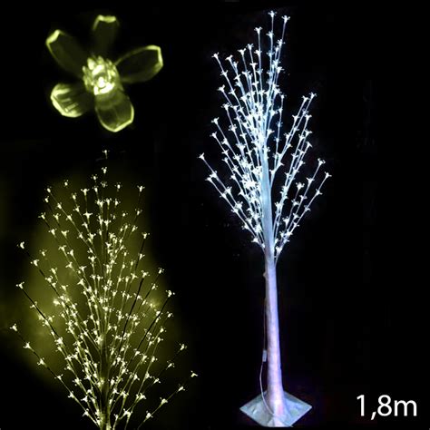 Εντυπωσιακό Τεχνητό Διακοσμητικό Χριστουγεννιάτικο Φωτιζόμενο Δέντρο 180εκ με Κορμό Λευκά