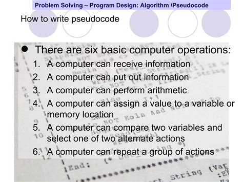 Program Design And Problem Solving Techniques Ppt Programming Languages Computing