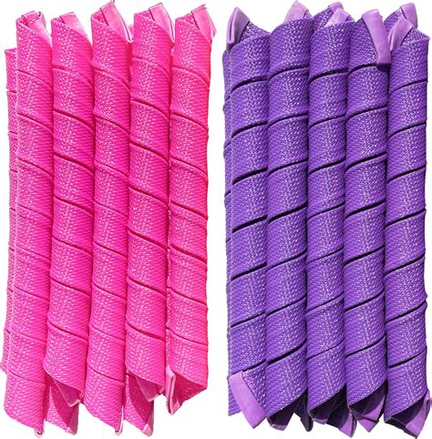 50 Pcs Heatless Spiral Hair Curlers No Heat Curlers