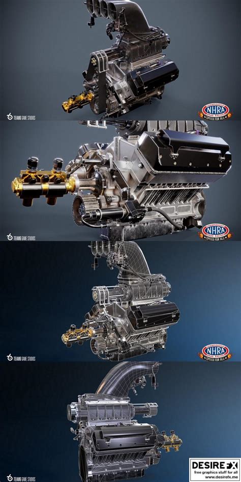 Desire Fx 3d Models Drag Racing Engines Funnycar Engine