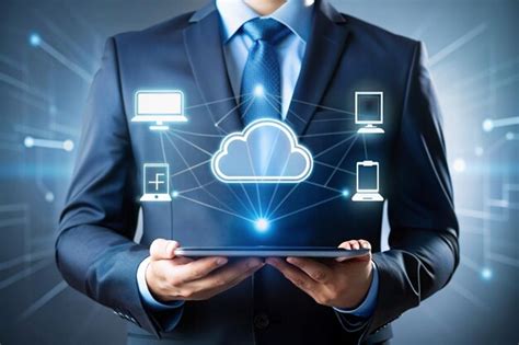 Future Tech Cloud Computing Internet Storage Concept Premium Ai