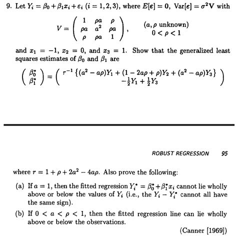 Solved Let Yibeta0beta1xiepsiii123