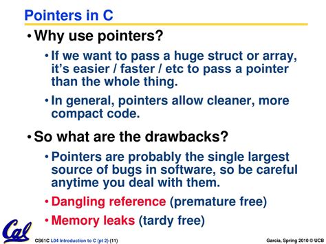Ppt C Review Update Introduction To C Cs61c Lecture Summary Powerpoint Presentation Id493840