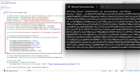 Azure Using Defaultazurecredentials With Client Secret Stack Overflow