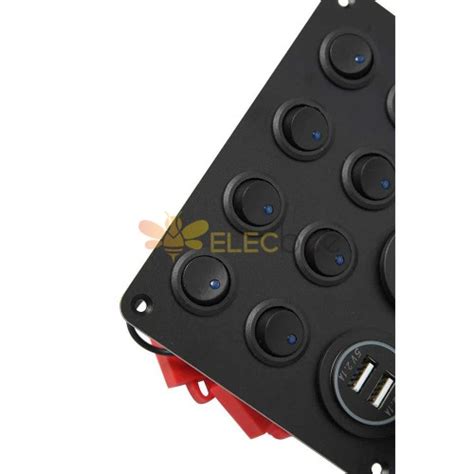 12v Waterproof Car Boat Switch Panel With 8 Way Rocker Switches Dual 4