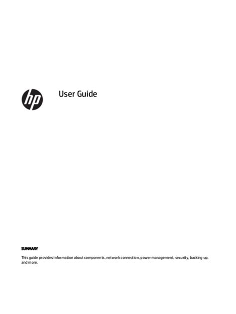 User Manual HP Pavilion TP01 English 65 Pages User Manual HP Pavilion TP01 English 65 Pages