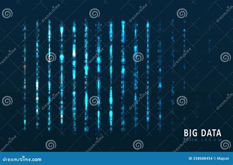 Stream Of Encoded Data Stock Vector Illustration Of Abstract 258688454