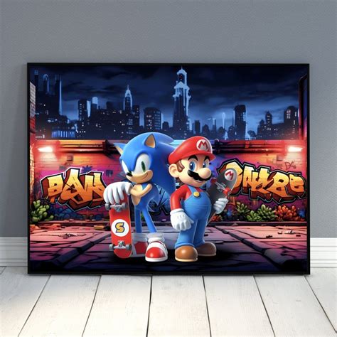 Mario And Sonic Party Decorations Etsy