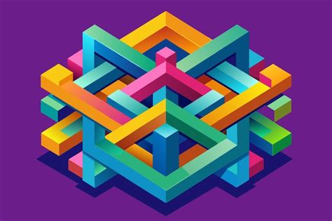 Premium Vector A Vibrant Abstract Design Featuring Various Geometric Shapes