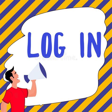 Handwriting Text Log In Business Idea Go Through The Procedures To Begin Use Of A Computer Or