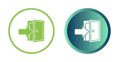 Exit Door Vector Icon Vector Art At Vecteezy