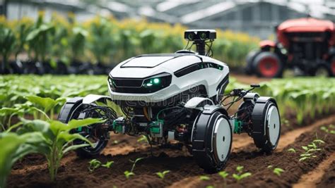 Robotics In Agriculture Area Future Innovation Modern Technology Smart Farm Stock
