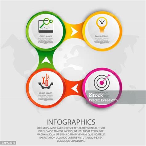 현대 벡터 일러스트 레이 션 3d 네 가지 요소로 된 템플릿 원 인포 그래픽입니다 비즈니스 프레 젠 테이 션 웹 디자인 4 단계 옵션 부품 또는 프로세스 다이어그램을 위한