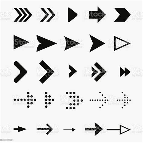 arrow icon vector set vector pointers icons for web navigation design