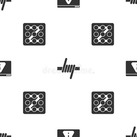 Set Browser With Exclamation Mark Barbed Wire And Graphic Password Protection On Seamless