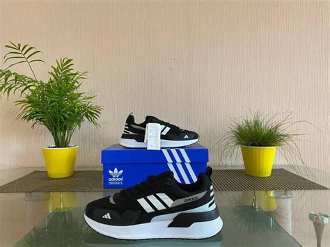 Купить Мужские летние кроссовки Adidas (чёрные с белым) мягкие тонкие ...