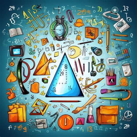 Premium Ai Image Math Symbols 2d Cartoon Vector Illustration On White Back