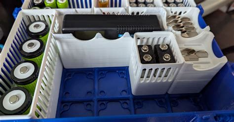 Gridfinity Battery Bins For Storage Box By Pred By Systrill Download Free Stl Model