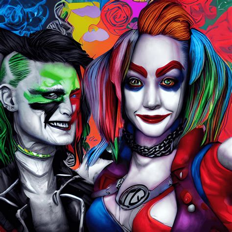 Harley Quinn And Joker In Love · Creative Fabrica