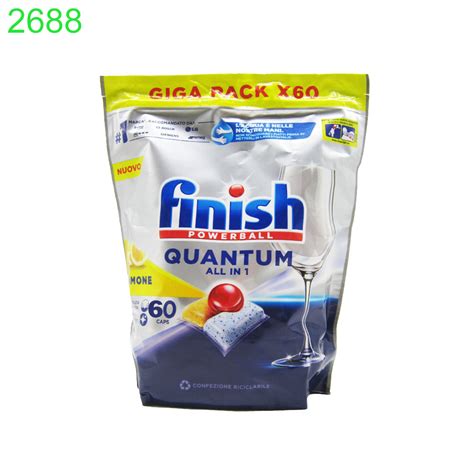 Таблетки за съдомиялна Finish Quantum All In 1 Lemon 60 бр в пакет 0 345лв бр ПРИ НАД 4