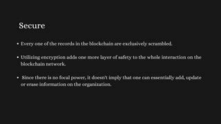 Blockchain And Its Features Pdf