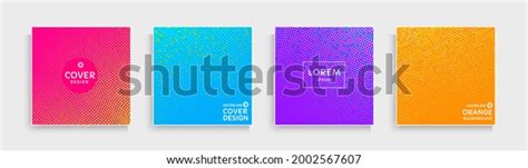 Set Abstract Wavy Dots Pattern Pink Stock Vector Royalty Free