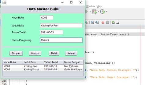 Koneksi Database Mysql Dan CRUD Java NetBeans Koding Simpan Java Netbeans