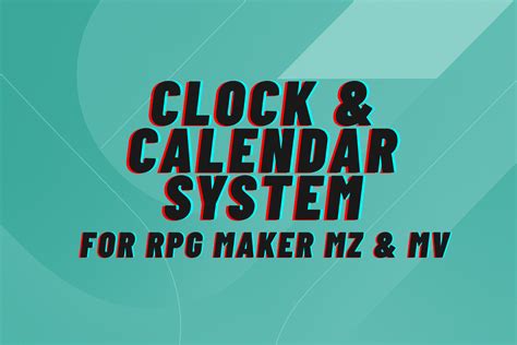 Clock Calendar System For RPG Maker MZ MV By BitQuest Studio